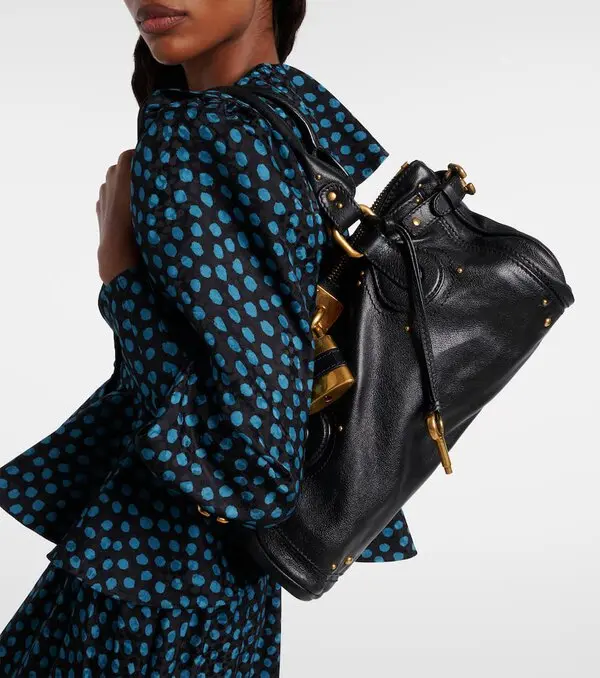 Chloé Paddington Leather Shoulder Bag - Black