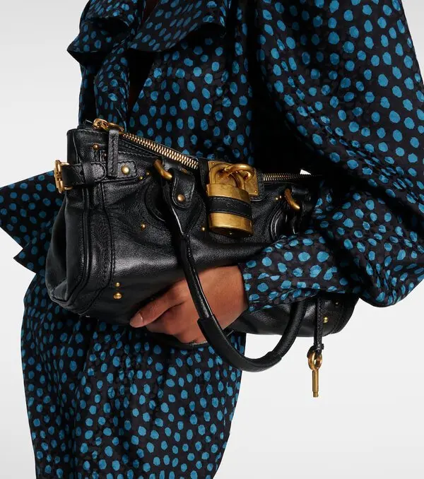 Chloé Paddington Leather Shoulder Bag - Black