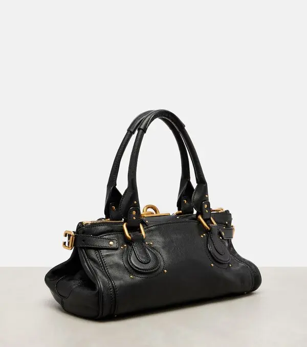 Chloé Paddington Leather Shoulder Bag - Black