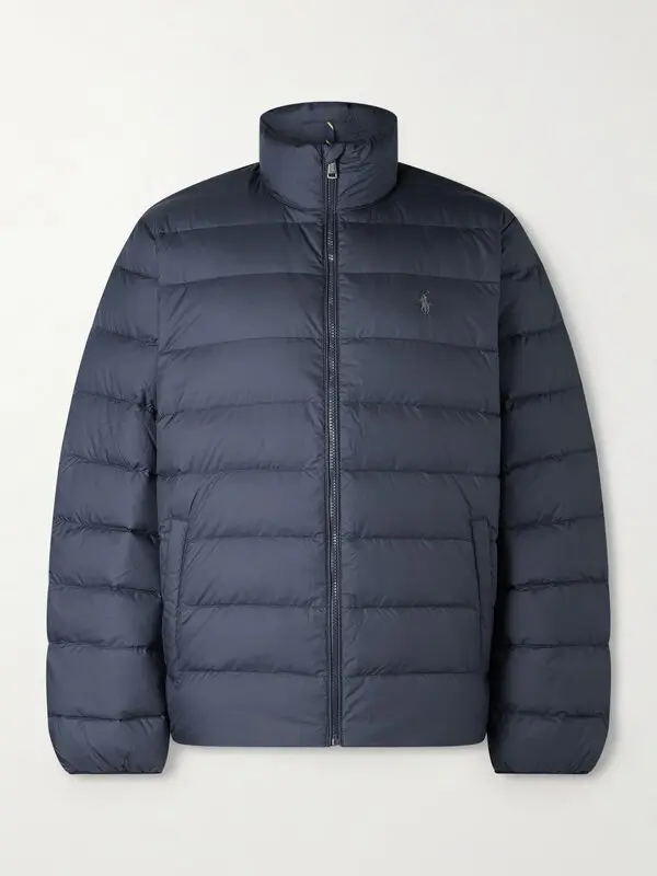 Polo Ralph Lauren Logo-embroidered Quilted Shell Down Jacket - Blue