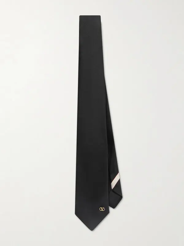 Valentino Garavani 7cm Silk-satin Tie - Black