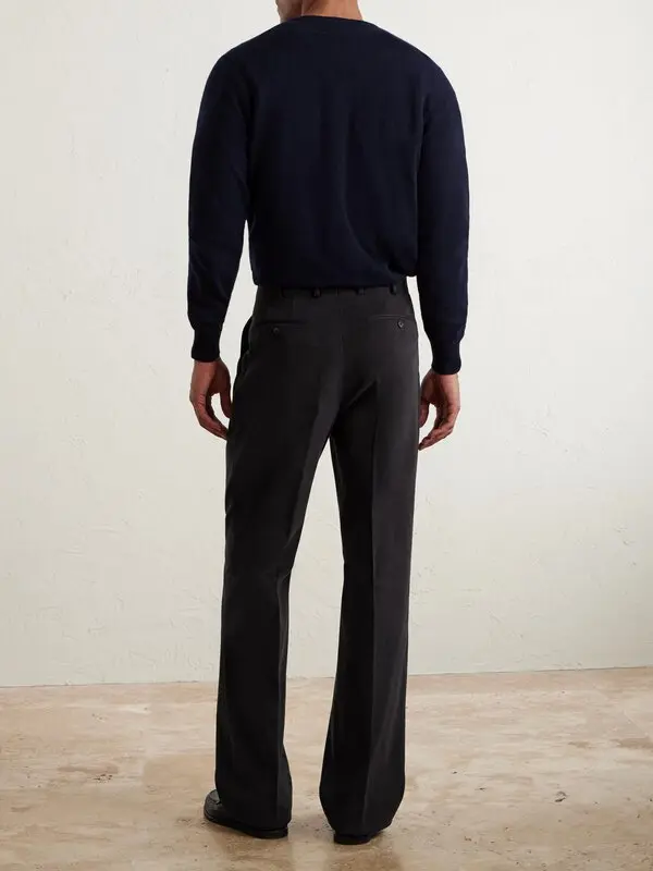 SAMAN AMEL Amo Straight-leg Suit Trousers - Brown