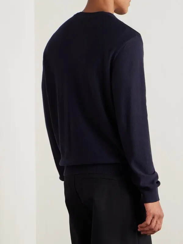 Loewe Embroidered Wool-blend Sweater