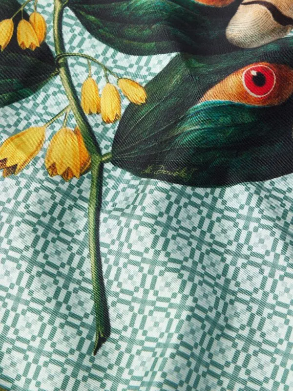 La DoubleJ Printed Silk Pocket Square