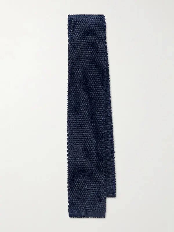 Brunello Cucinelli 6cm Knitted Silk Tie - Blue