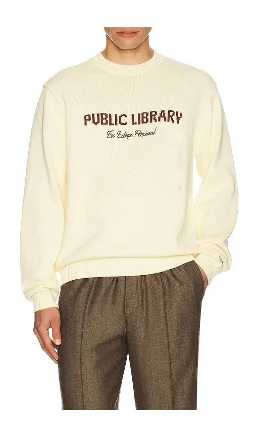 PERCIVAL Public Library Knitted Crew Jumper