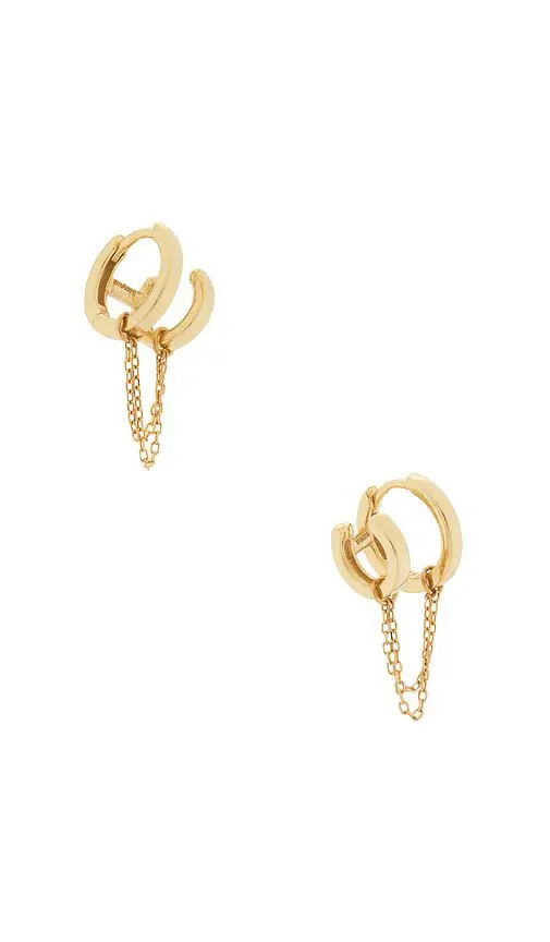 Shashi Double Katerina Chain Earring - Gold