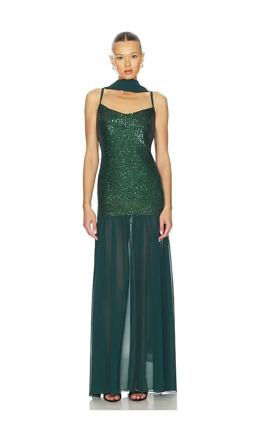Show Me Your Mumu Dalia Maxi Dress With Sequin Bodice
