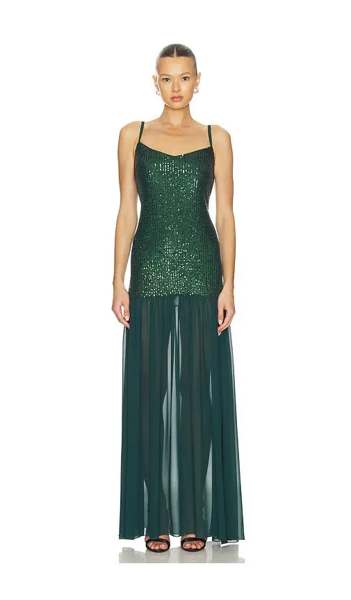 Show Me Your Mumu Dalia Maxi Dress With Sequin Bodice