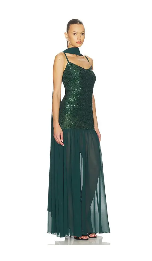 Show Me Your Mumu Dalia Maxi Dress With Sequin Bodice