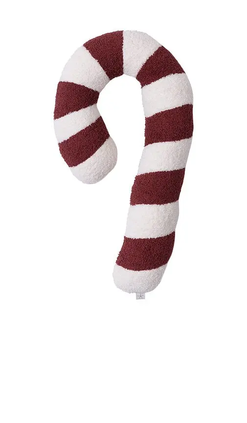 Barefoot Dreams Cozychic Candy Cane Pillow In Red - Cream & Crimson