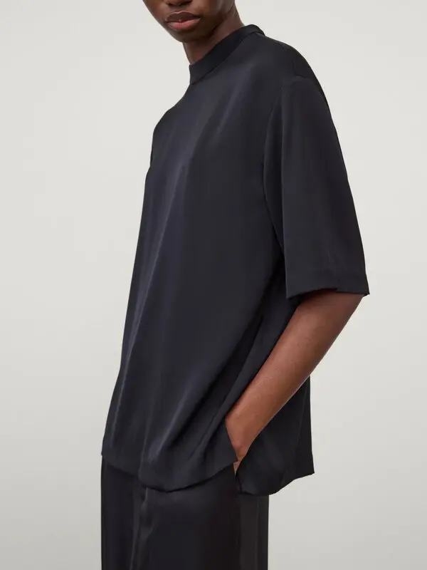 LISA YANG Oversized Round Neck T-shirt - Midnight