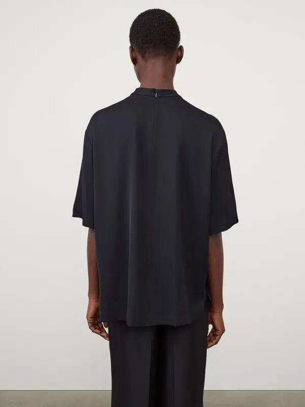LISA YANG Oversized Round Neck T-shirt - Midnight