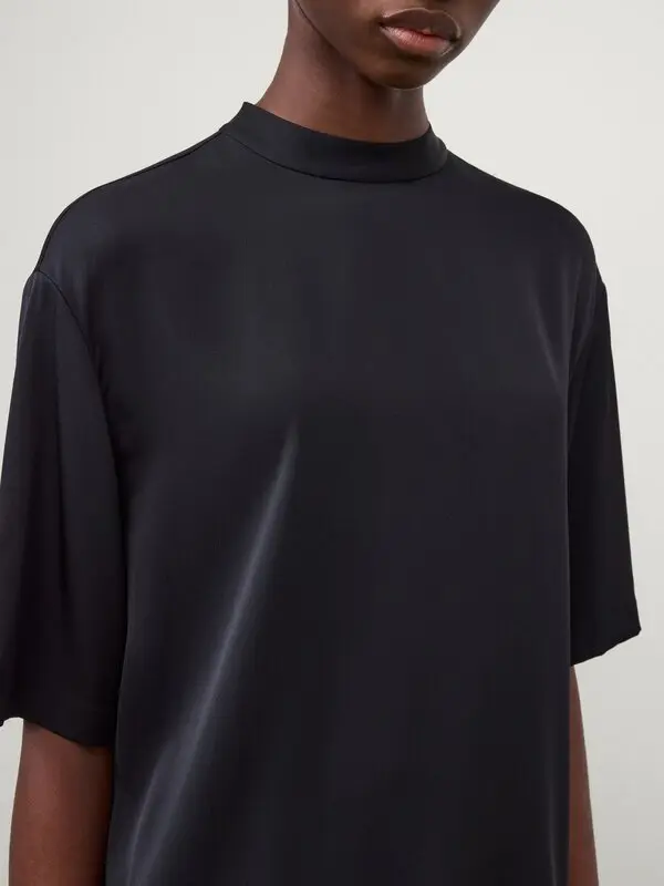 LISA YANG Oversized Round Neck T-shirt - Midnight