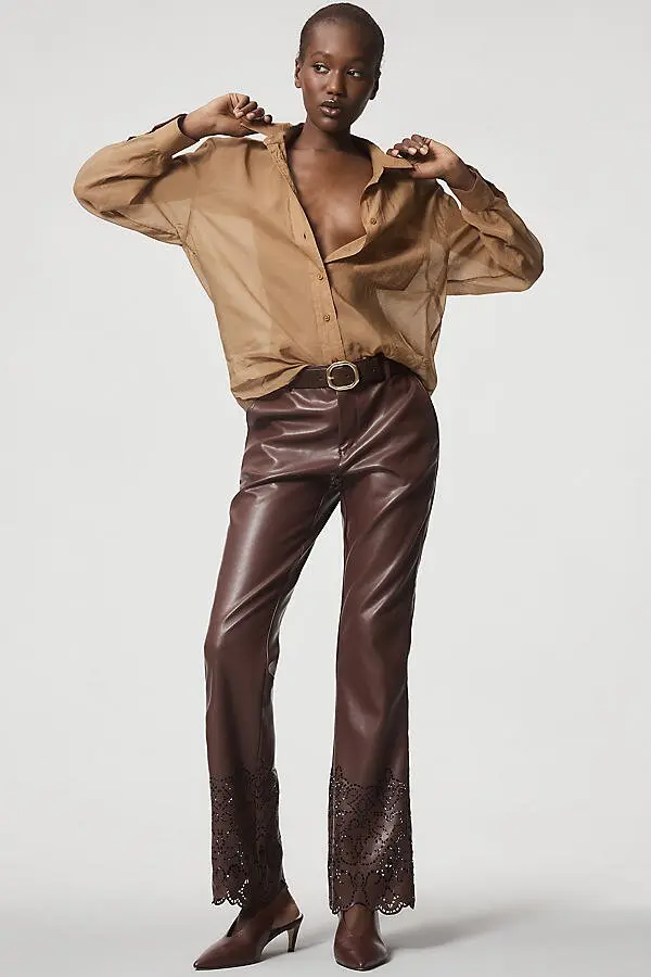 brown flare dress pants Jena Flare Long Pants
