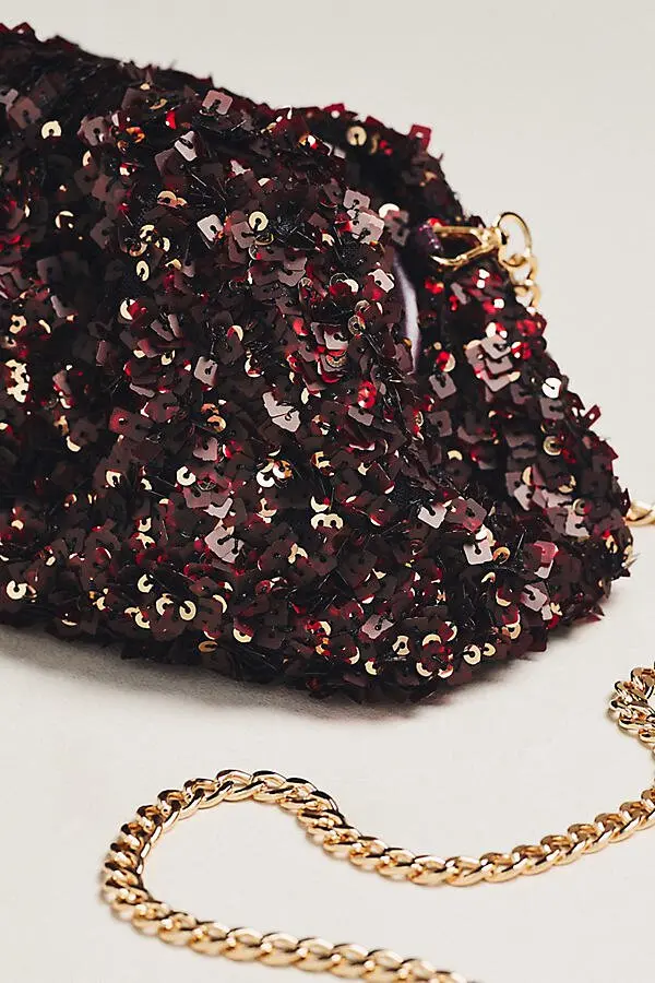 Maeve Sequin Slouchy Clutch