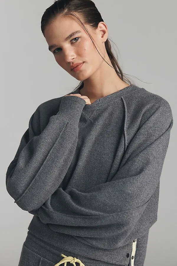 DAILY PRACTICE BY ANTHROPOLOGIE Pullover Sweatshirt - Dark Grey