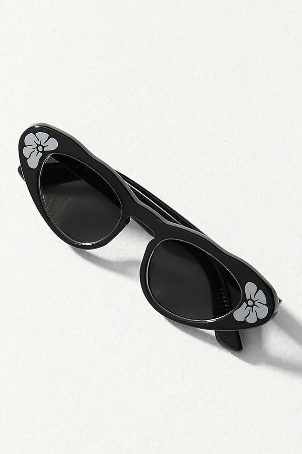 SPITFIRE Floral Cat-eye Readers - Black