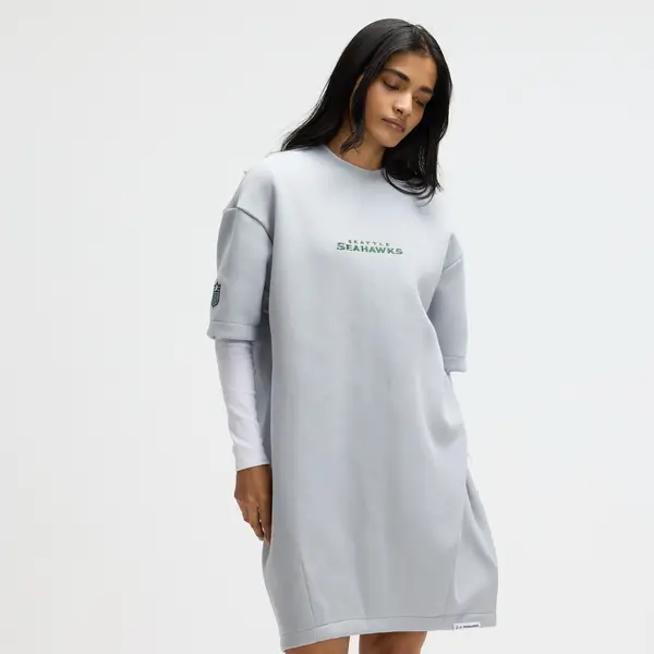Nike Seattle Seahawks Rivalries Collection Oversized Tech Fleece Nfl Dress - Grey