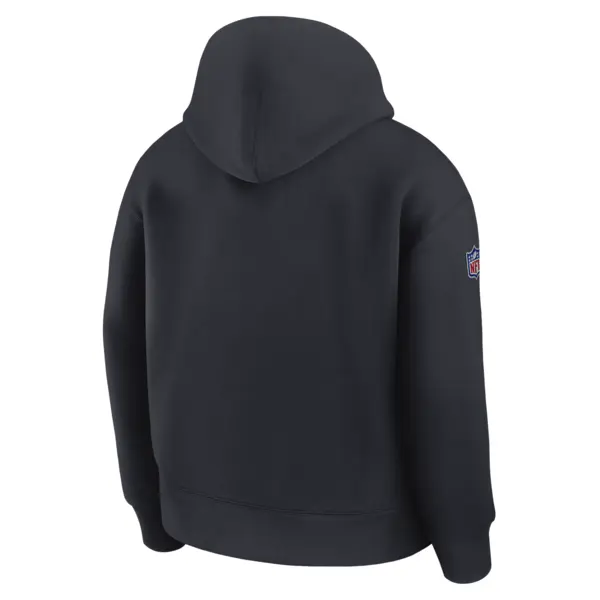 Nike Miami Dolphins Rivalries Collection Oversized Tech Fleece Nfl Pullover Hoodie - Blue