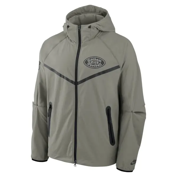 Nike New York Jets Rivalries Collection Tech Nfl Full-zip Jacket - Grey