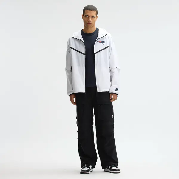 Nike New England Patriots Rivalries Collection Tech Nfl Full-zip Jacket - White