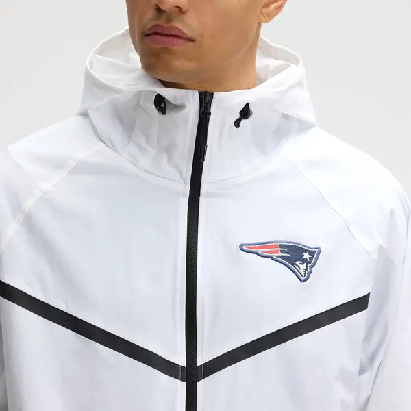 Nike New England Patriots Rivalries Collection Tech Nfl Full-zip Jacket - White