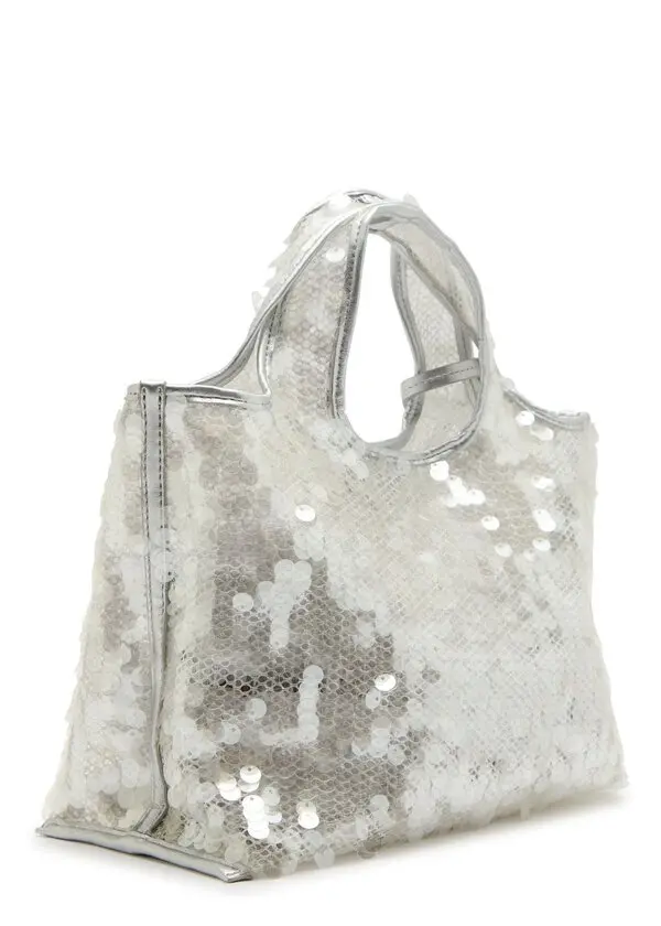 3.1 Phillip Lim Mini Market Sequin-embellished Mesh Tote Bag