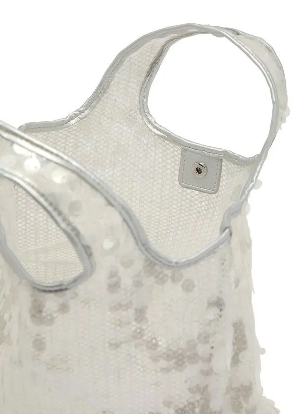 3.1 Phillip Lim Mini Market Sequin-embellished Mesh Tote Bag