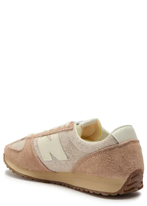 NEW BALANCE 471 Panelled Brushed Suede Sneakers - Beige