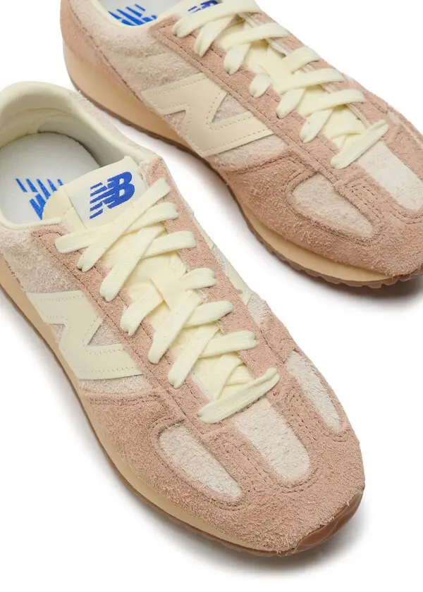 NEW BALANCE 471 Panelled Brushed Suede Sneakers - Beige
