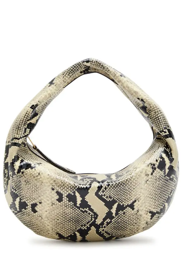 Khaite Olivia Medium Snake-effect Leather Top Handle Bag