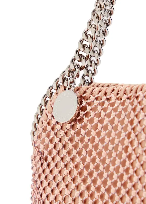 Stella McCartney Falabella Mini Crystal-embellished Top Handle Bag - Peach