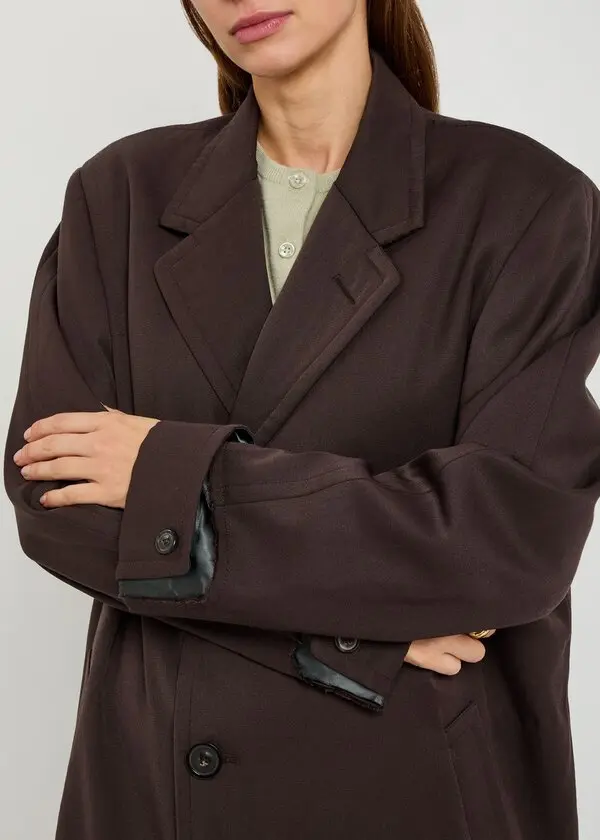MAISON MARGIELA Single-breasted Wool Coat - Dark Brown