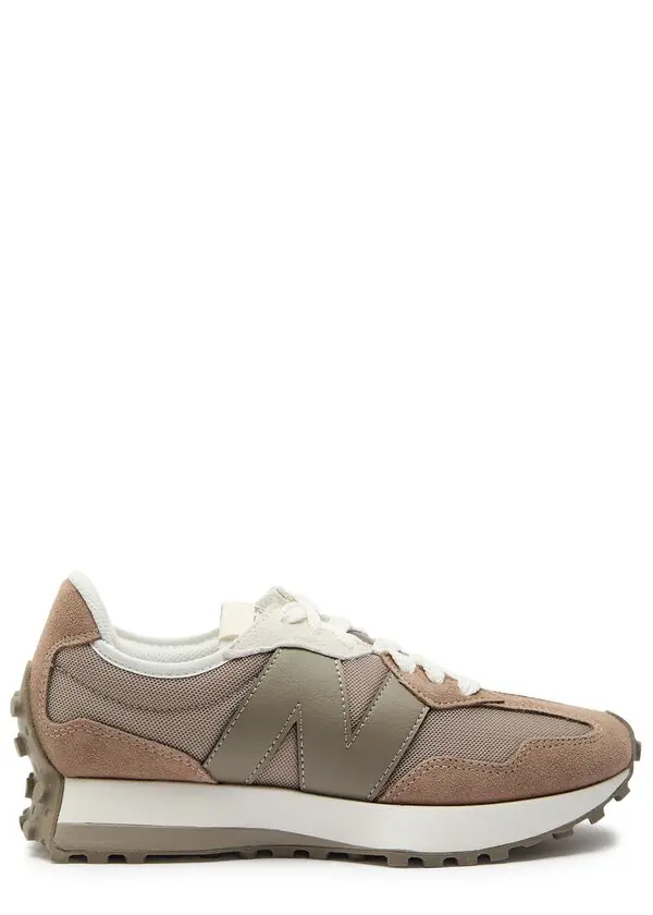NEW BALANCE 327 Panelled Mesh Sneakers - Brown