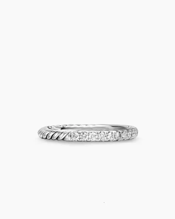 David Yurman Cable Collectibles Stack Ring - Diamond