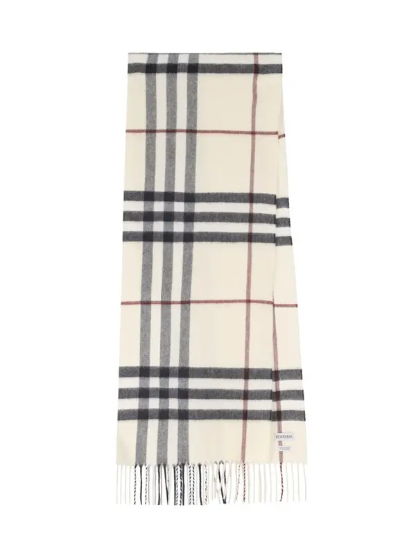 Burberry Check' Cashmere Scarf - Gray