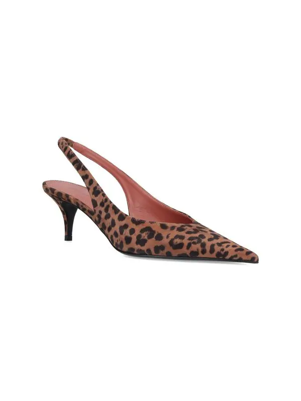 Amina Muaddi Anok Slingback Pumps - Brown