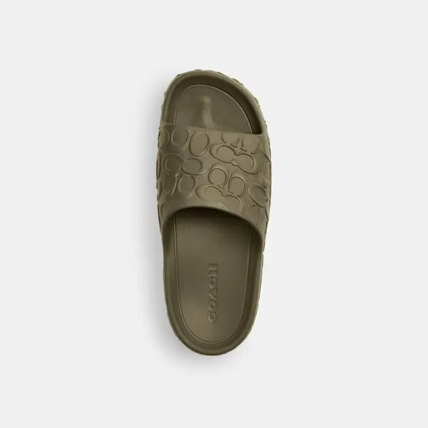 COACH Bay Signature Slides - Army Green
