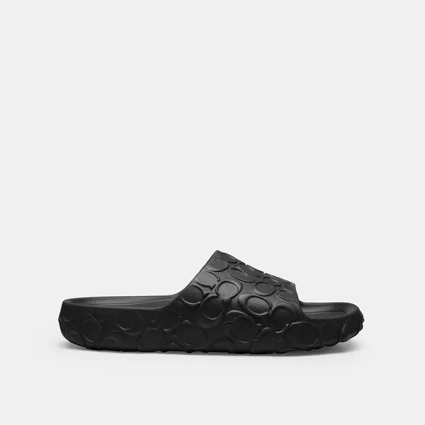 COACH Bay Signature Slides - Black