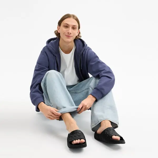 COACH Bay Signature Slides - Black