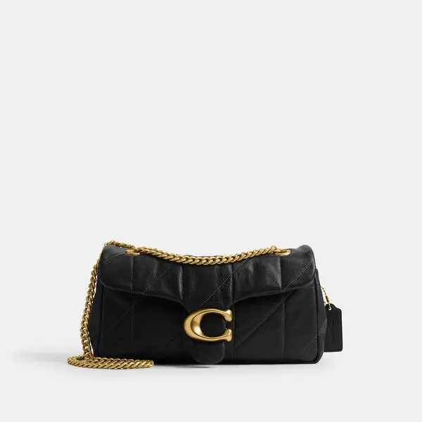 COACH Tabby Shoulder Bag 26 With Quilting - Brass/black