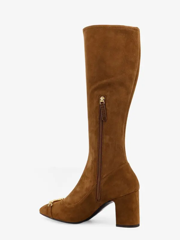 Gucci Suede Boots With Horsebit