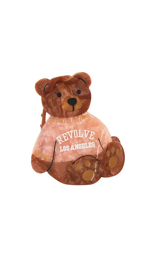SOLAR ECLIPSE X Revolve Hand-painted Teddy Bear Claw Clip - Brown