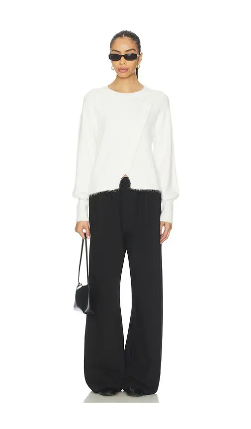 BOBI Diagonal Placket Sweater