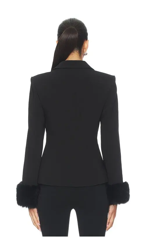 Majorelle Daphne Jacket With Faux Fur Cuffs
