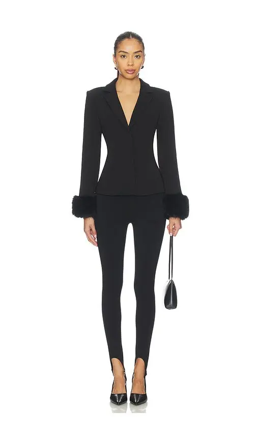 Majorelle Daphne Jacket With Faux Fur Cuffs