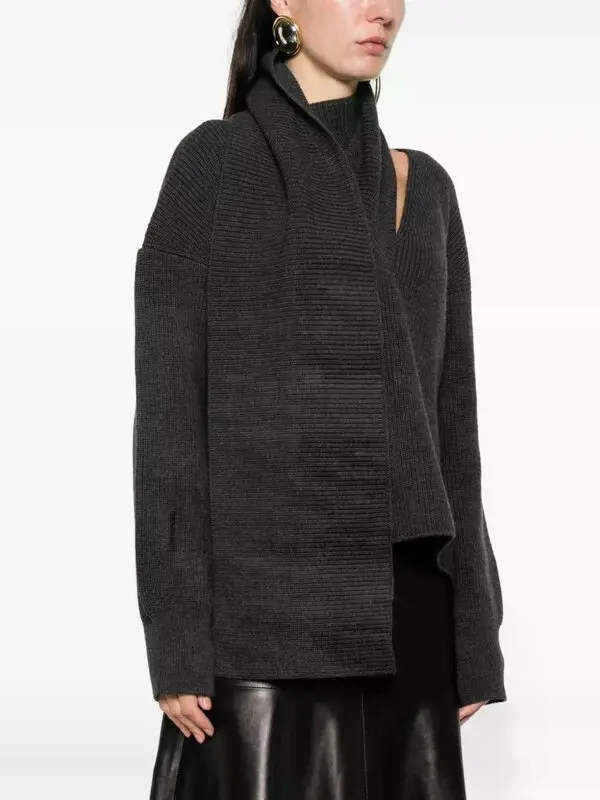 Erika Cavallini Scarf-detailed Sweater