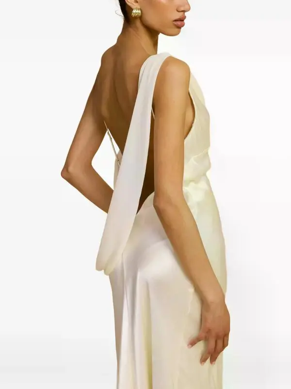 arcina ori gold dress 1920s Long Strapless Gold Off-Shoulder Dress Art Deco Gatsby Vintage V main image 1