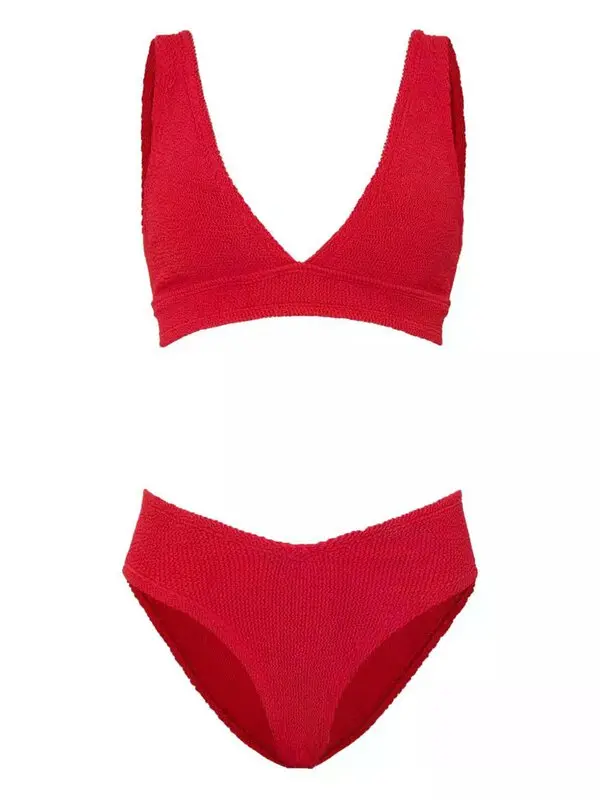 Hunza G Textured Bikini Set - Red